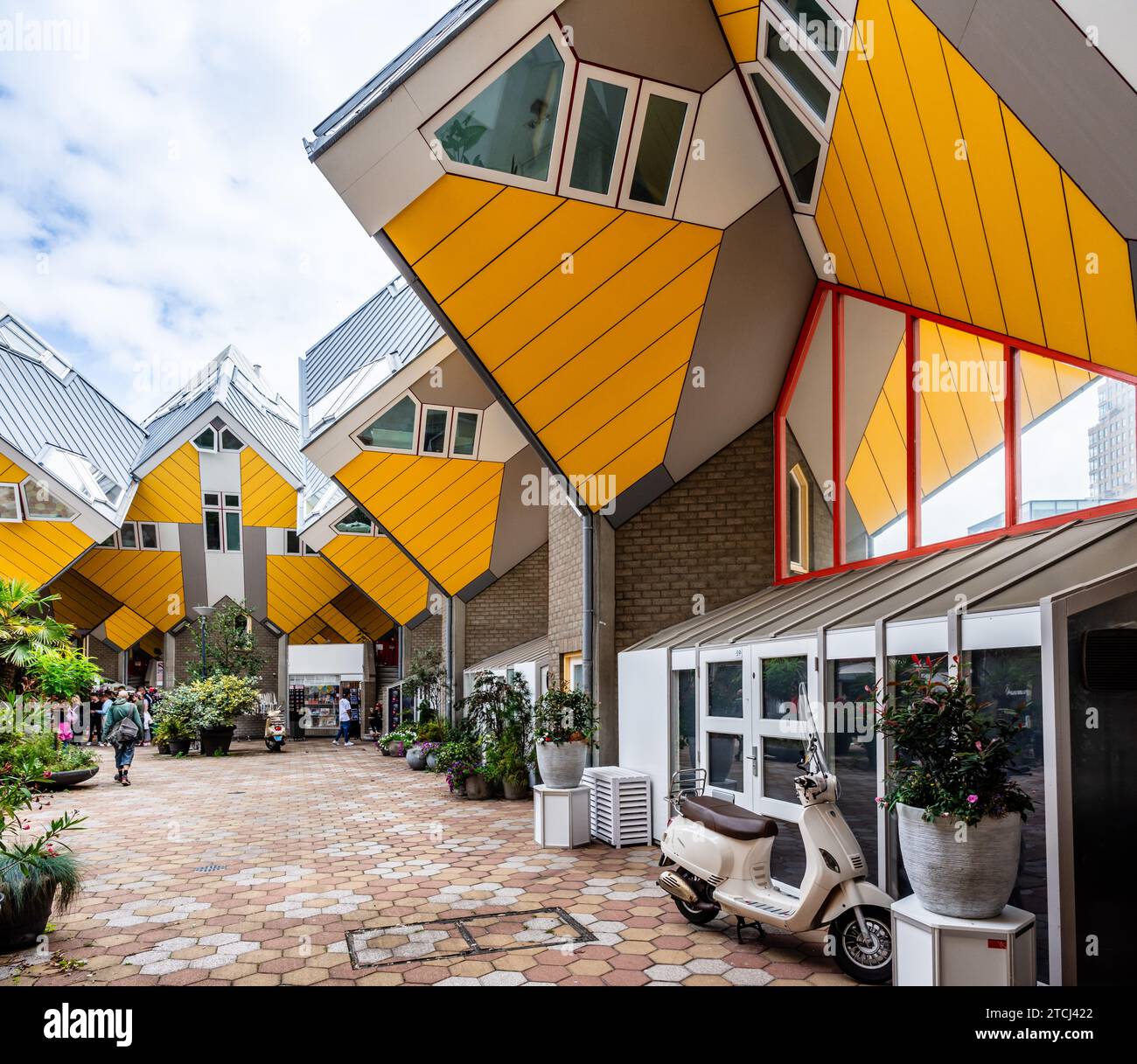 Inner courtyard of the Cube houses architectural ensemble located in ...