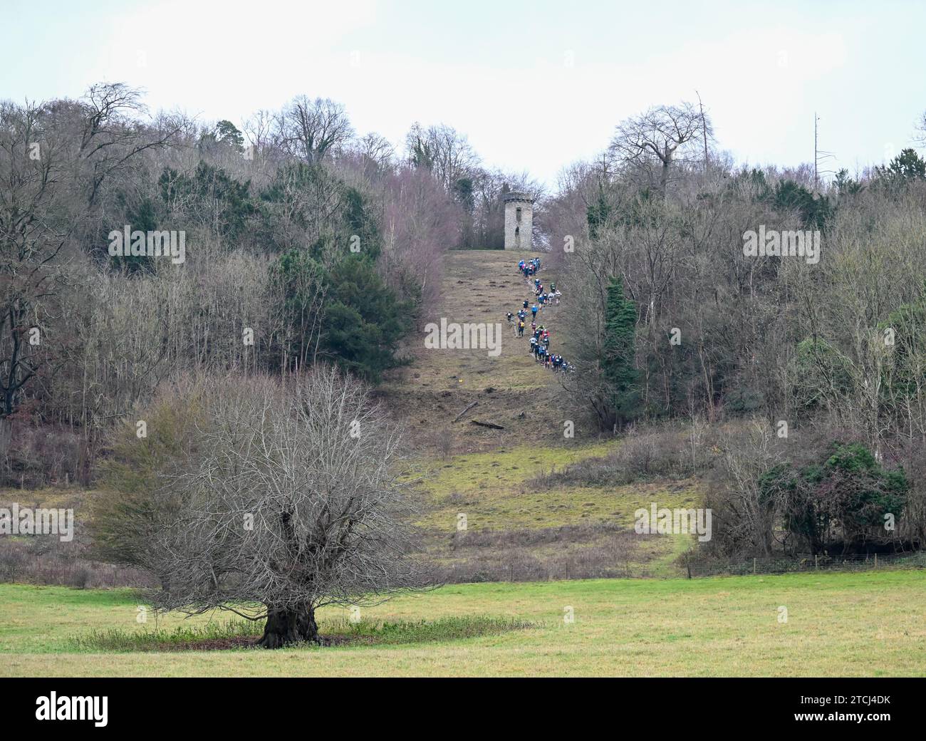 Mickleham, England. 13 December, 2023. Runners start the Centurian ...