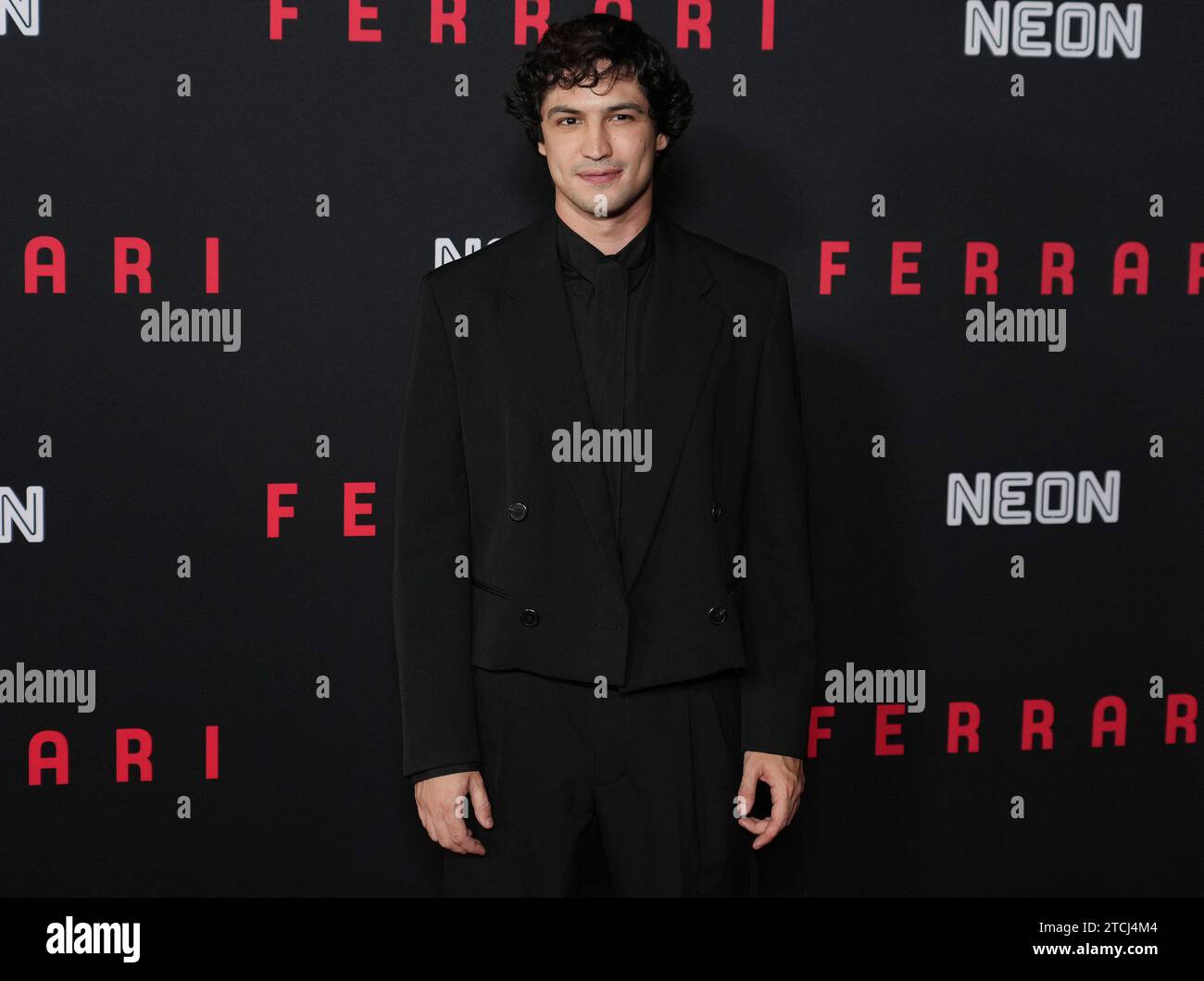 Los Angeles, USA. 12th Dec, 2023. Gabriel Leone at the Neon's FERRARI ...