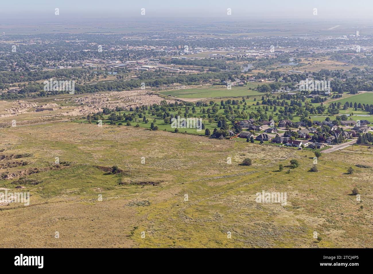 The wide area around Scottsbluff, seen from the North Overlook of ...