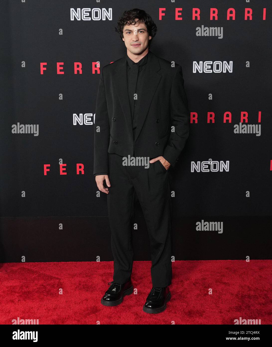 Los Angeles, USA. 12th Dec, 2023. Gabriel Leone at the Neon's FERRARI ...