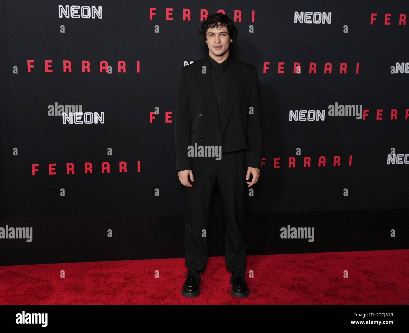 Los Angeles, USA. 12th Dec, 2023. Gabriel Leone at the Neon's FERRARI ...