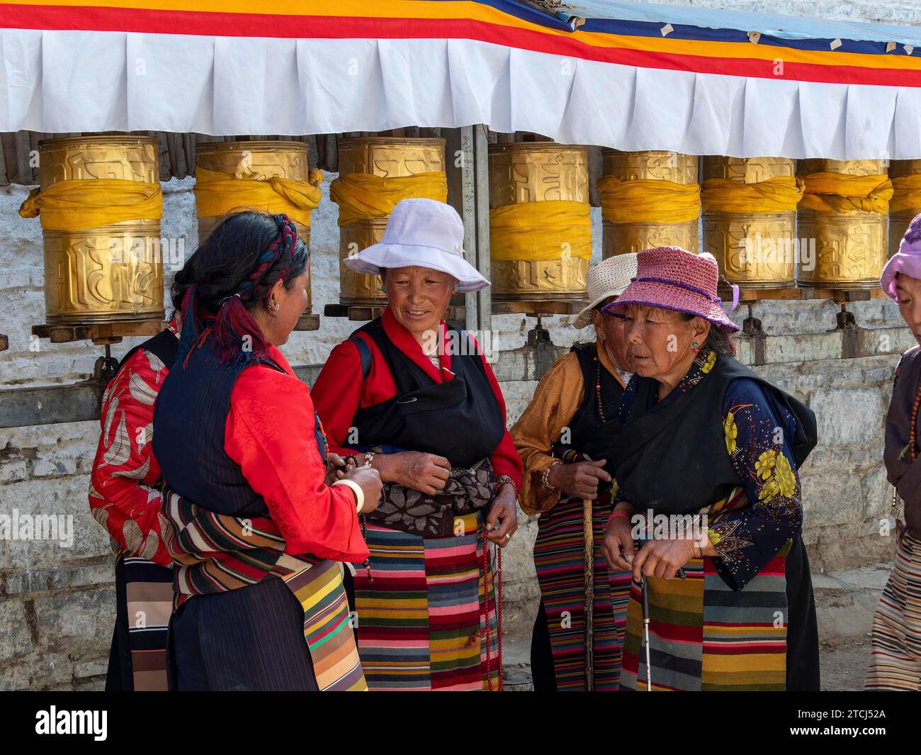 Tibetan pilgrim prayer wheels hi-res stock photography and images - Alamy
