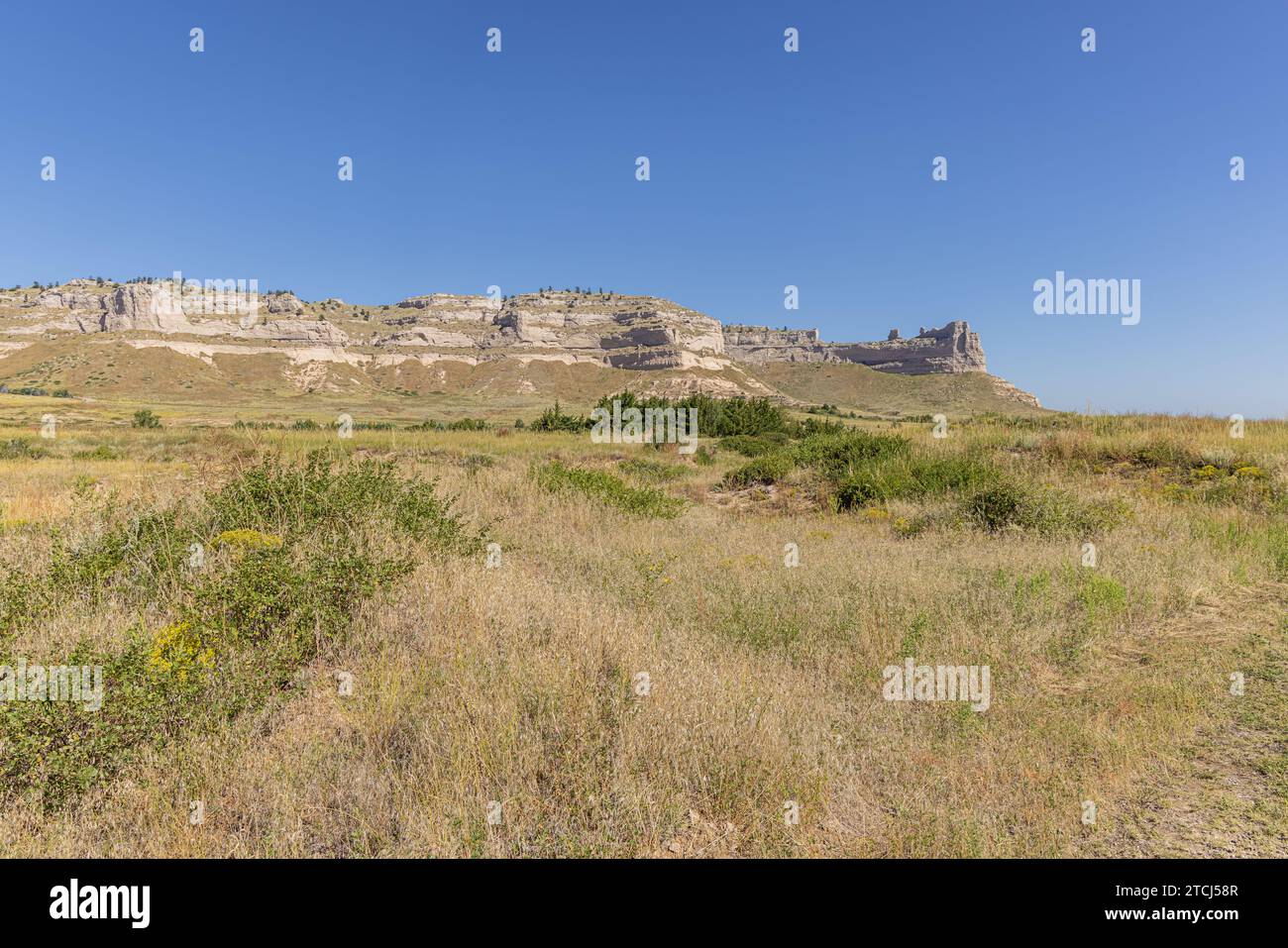 View of Scotts Bluff National Monument, seen from the Oregon Trail ...