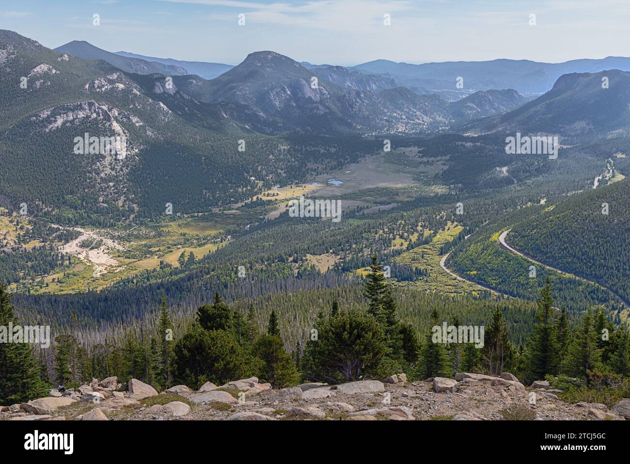 View into the Fall River Valley, seen from the Rainbow Curve outlook ...