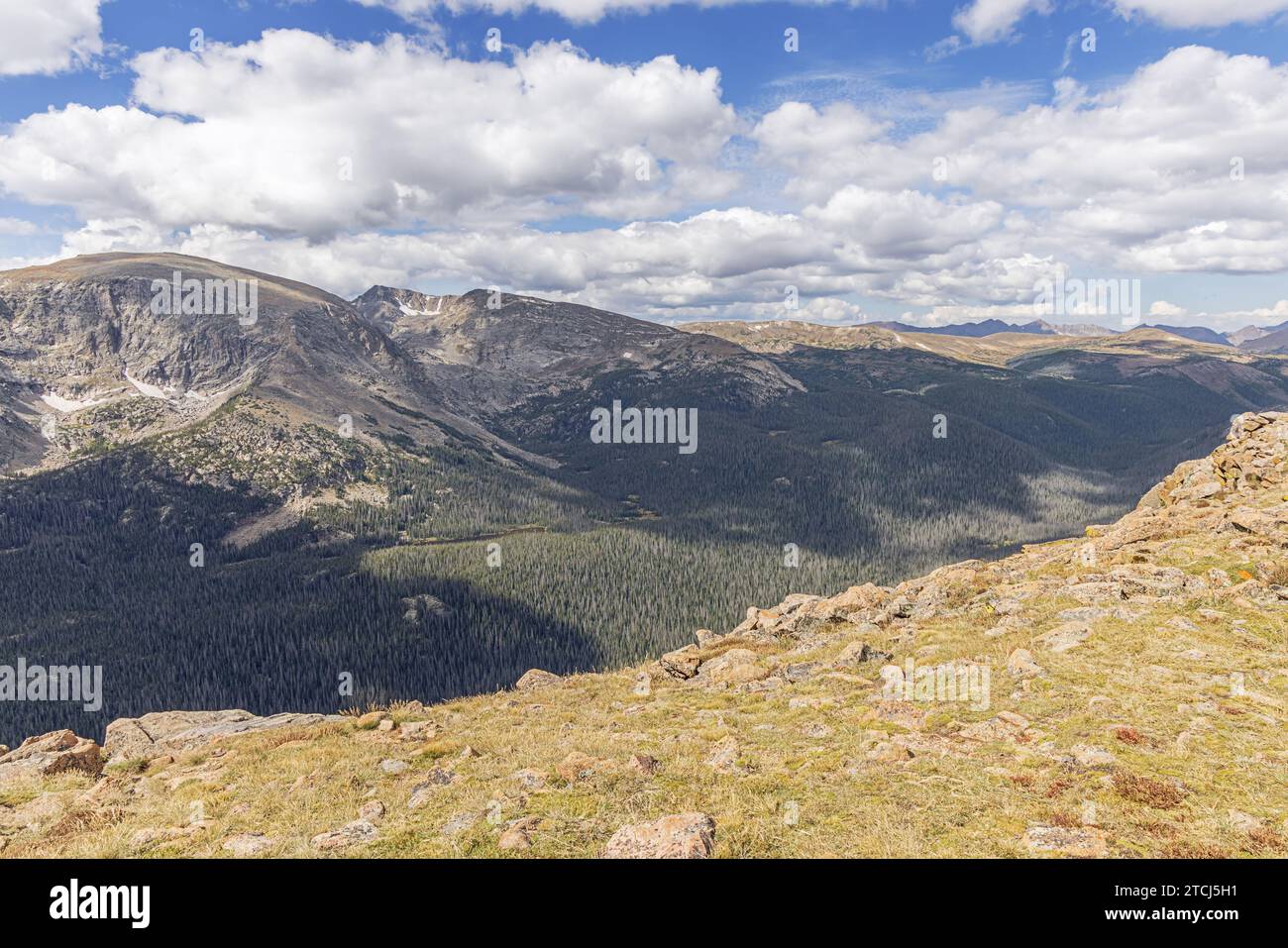 View over Big Thompson River valley, seen from the Forest Canyon ...