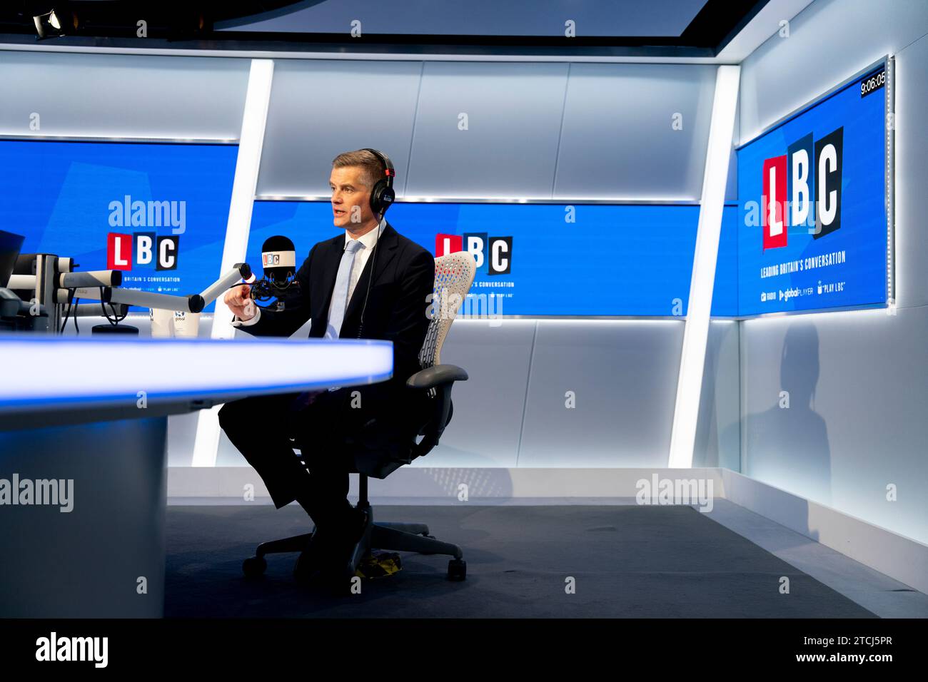 Transport Secretary Mark Harper takes part in a live phone-in on LBC's ...