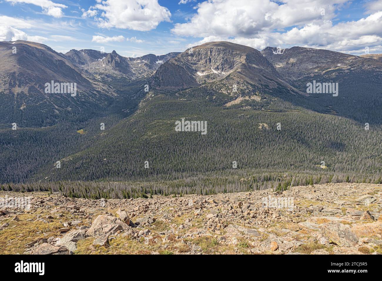 Terra Tomah Mountain with the Big Thompson River valley, seen from the ...