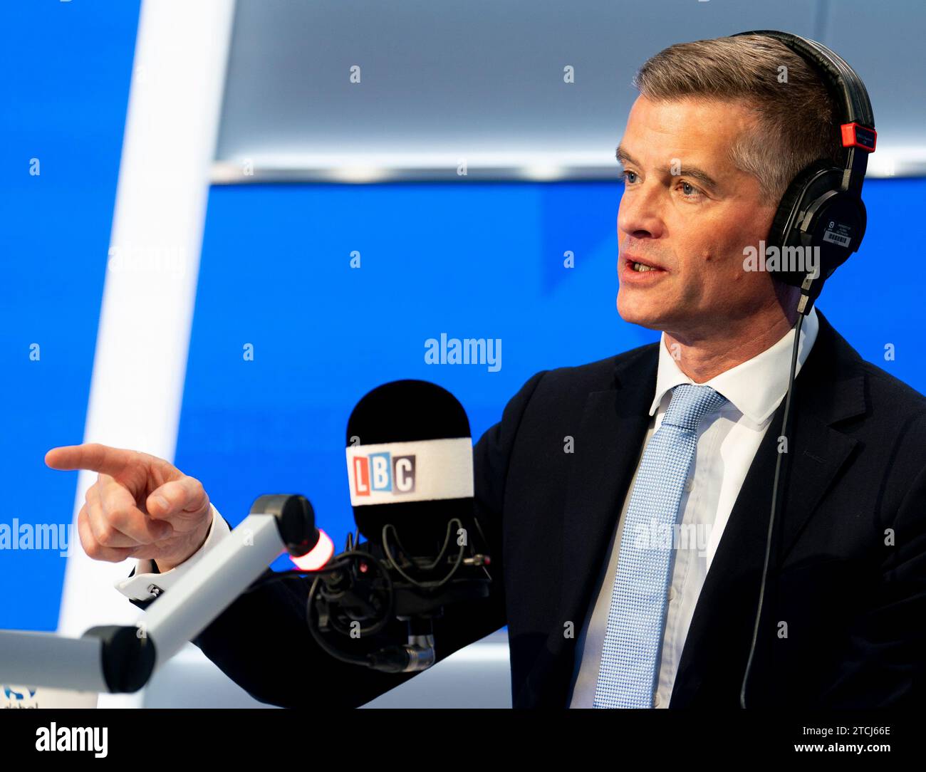 Transport Secretary Mark Harper takes part in a live phone-in on LBC's ...