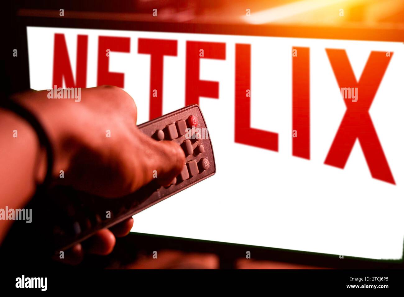 pringsewu, Lampung; December 14, 2023; boy holding remote displays ...