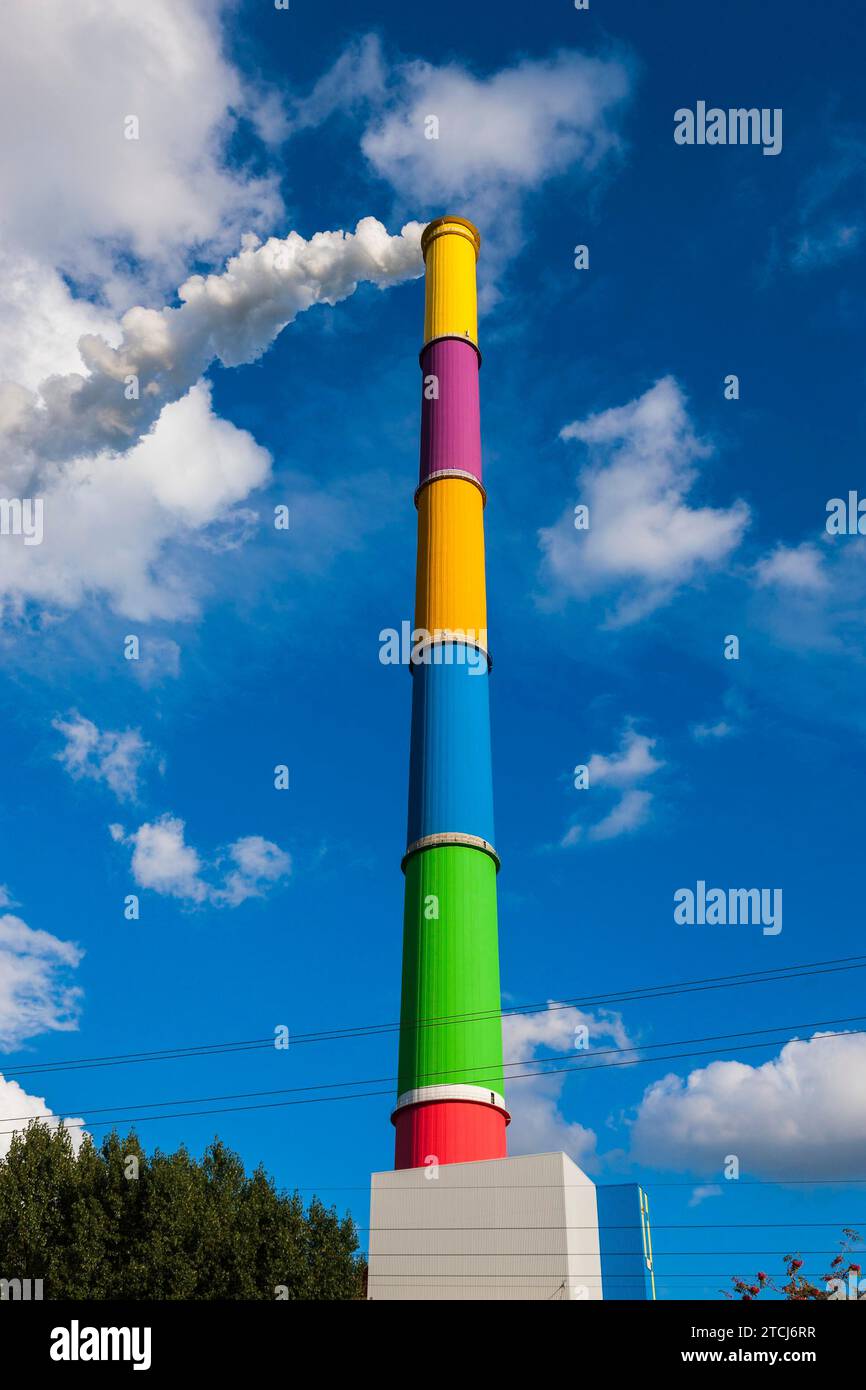 Chemnitz power station chimney Stock Photo - Alamy