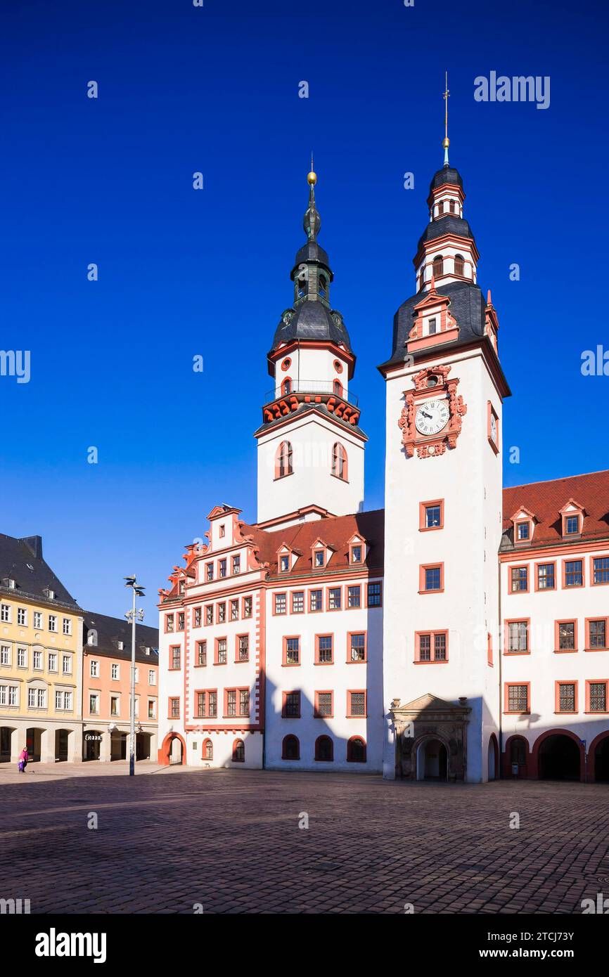 Old Town Hall and St. Jacob's Town Church Stock Photo - Alamy