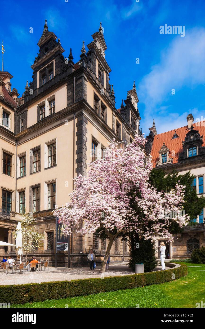 Residential Palace in spring. Large parts of the Residenzschloss in ...