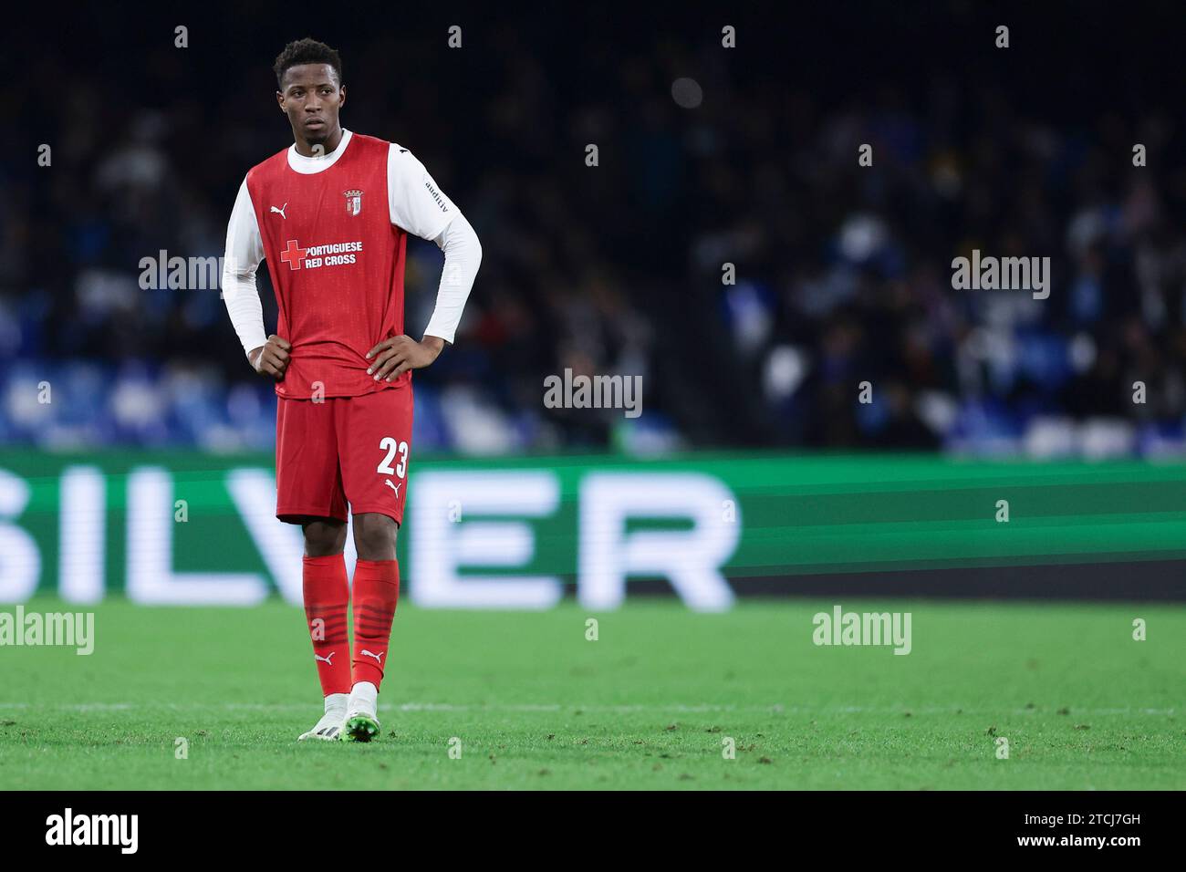 Braga’s French forward Simon Banza looks dejected during the Uefa ...