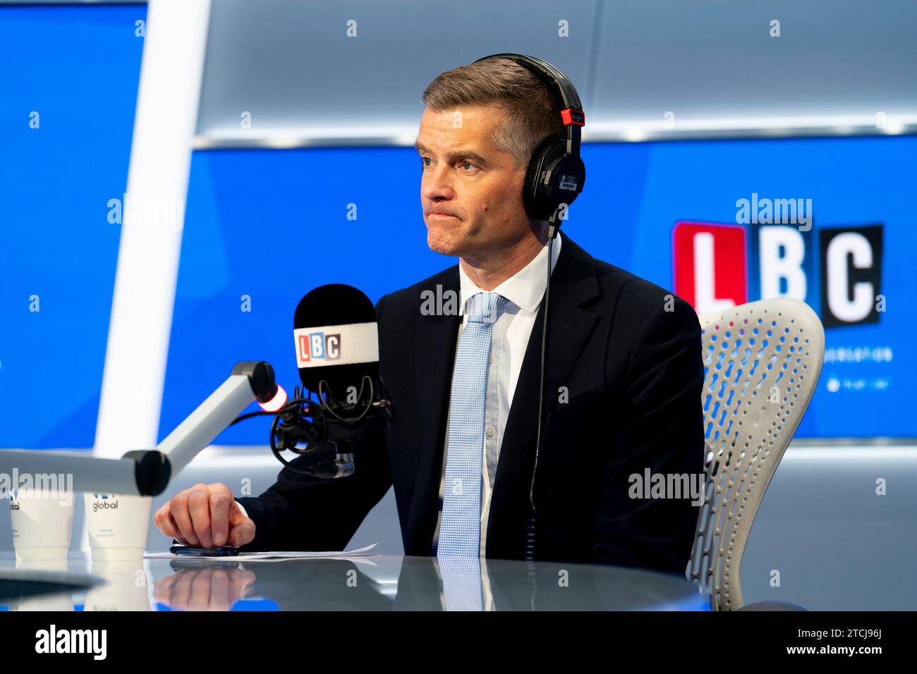Transport Secretary Mark Harper takes part in a live phone-in on LBC's ...
