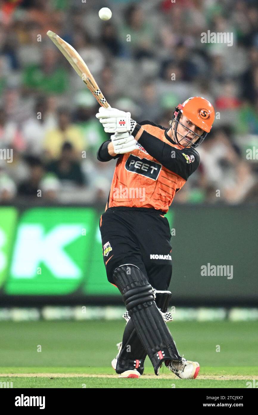 Melbourne, Australia. 13th Dec, 2023. Cooper Connolly of the Scorchers ...