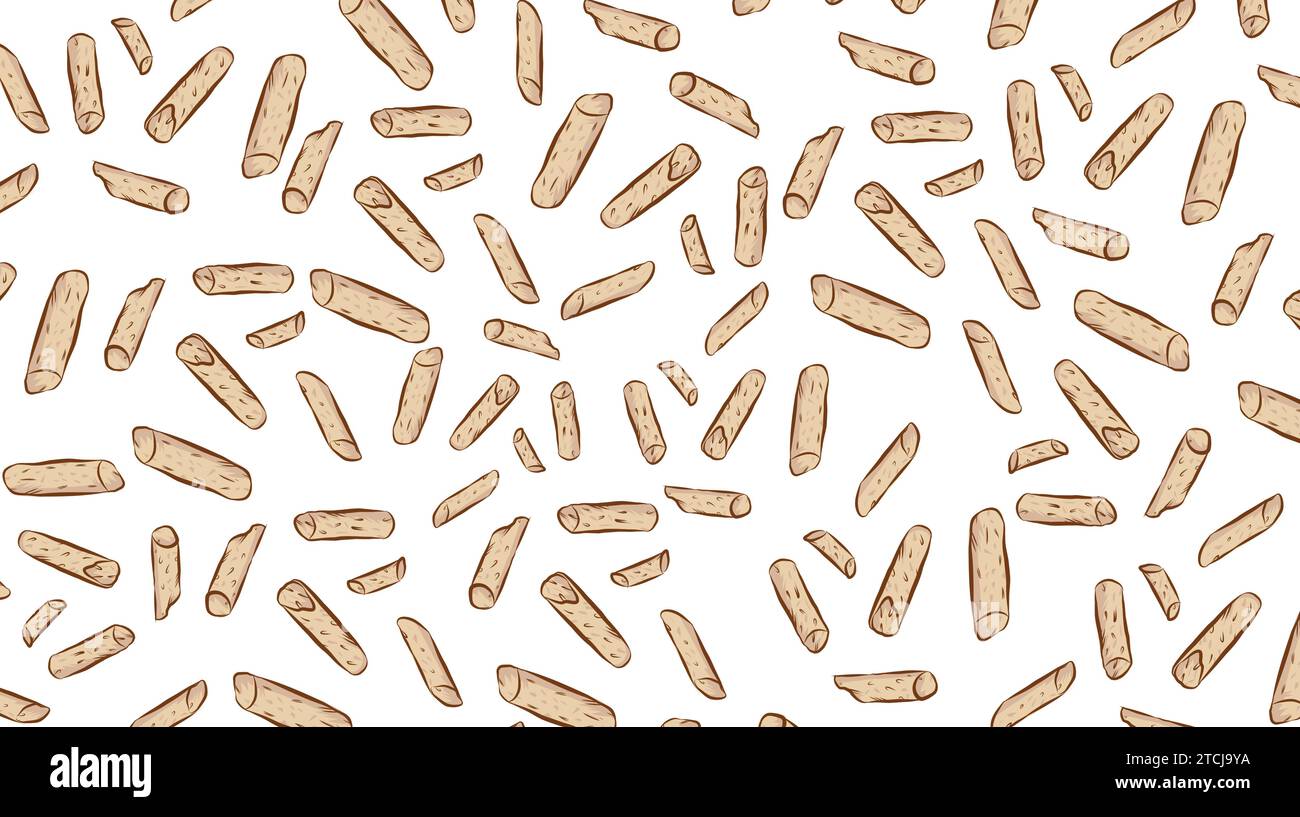 Wood Pellets elements Pattern, Brown pellets on a white background ...