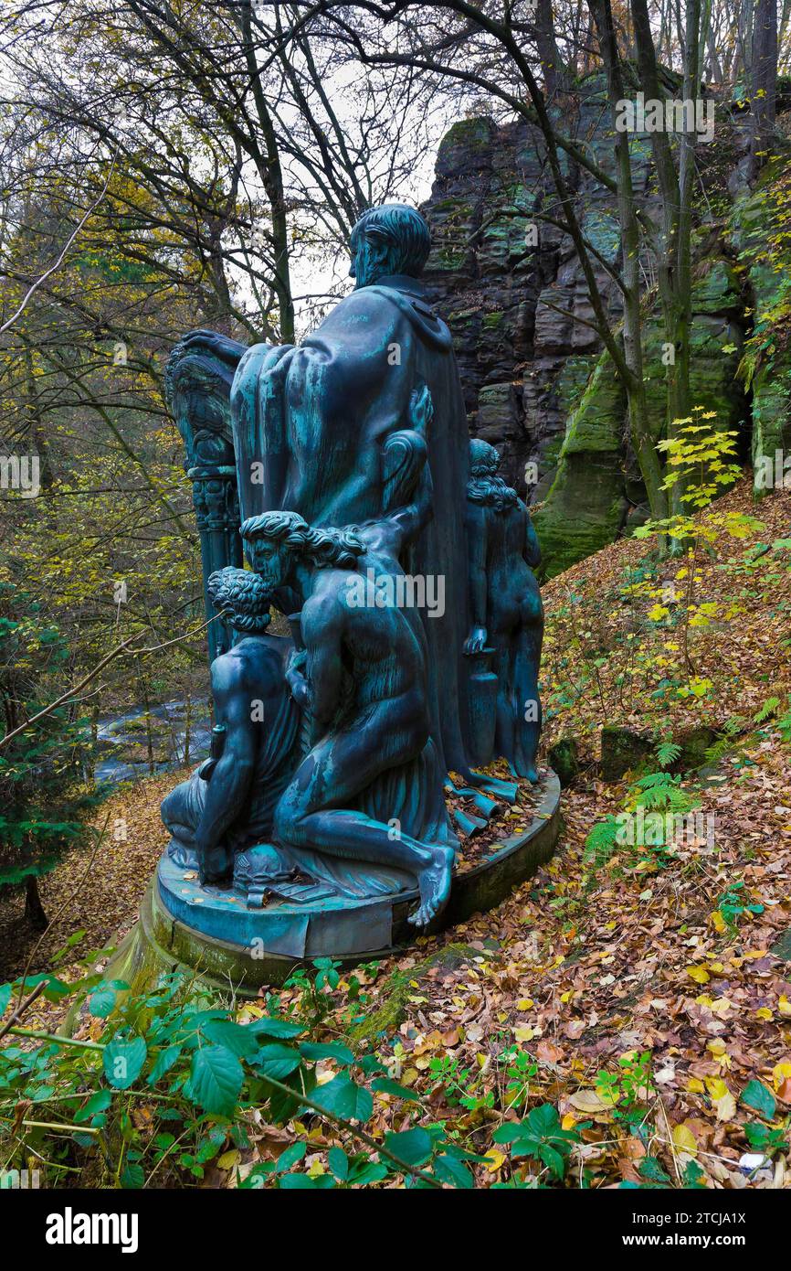 Richard Wagner monument in Liebethaler Grund Stock Photo - Alamy