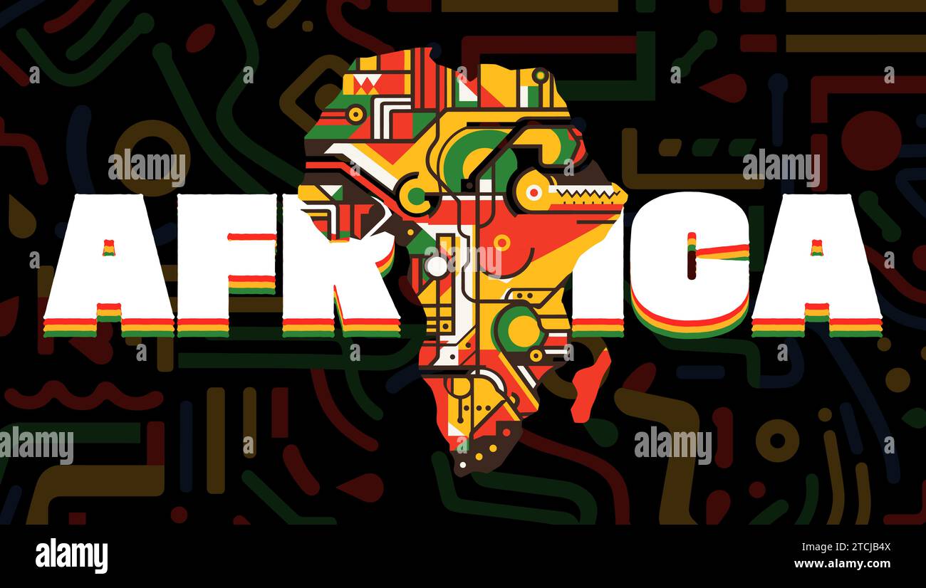 Black History Month abstract graphic banner. African American rights ...