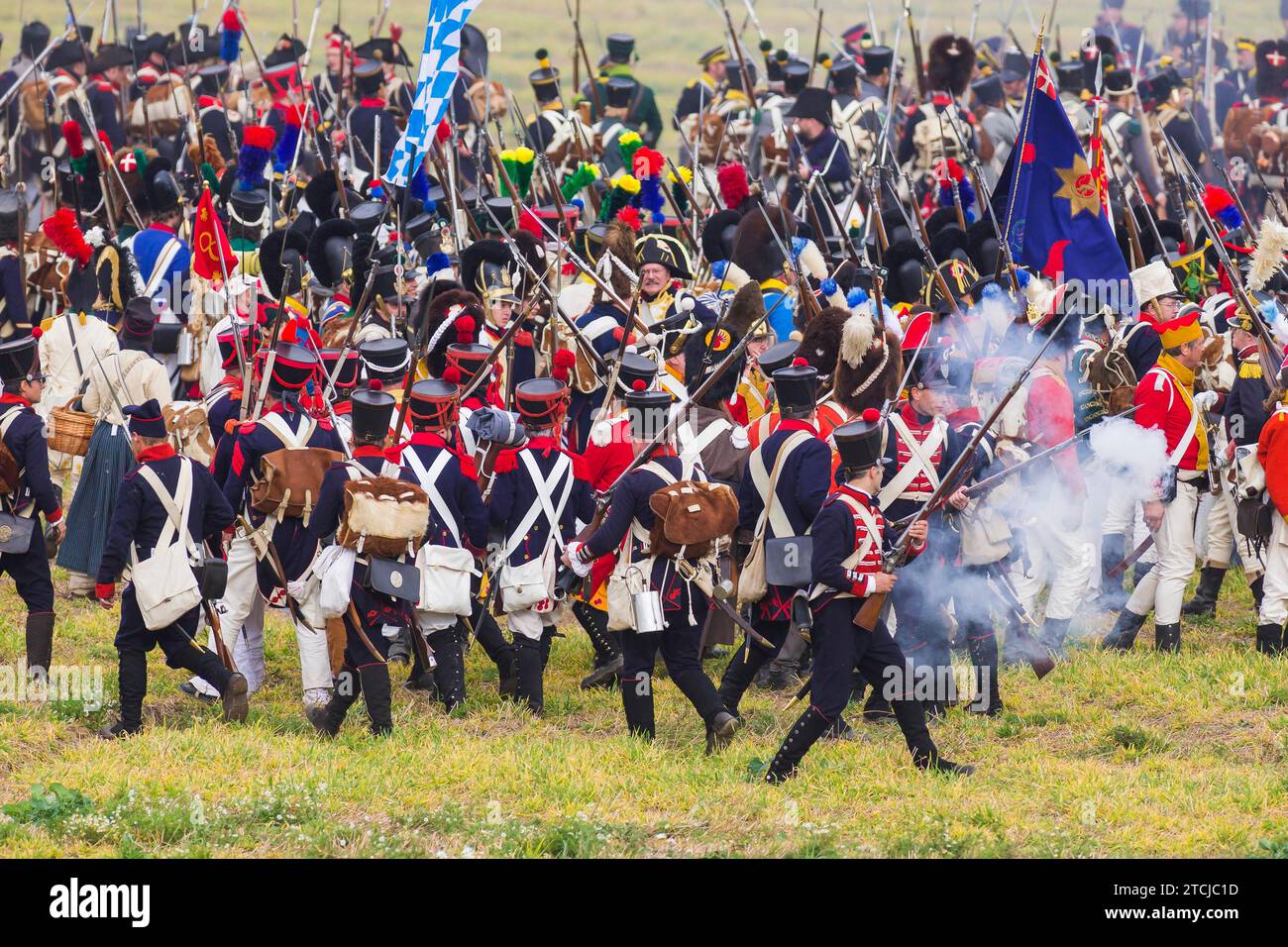 Re-enactment of the Battle of the Nations Stock Photo - Alamy