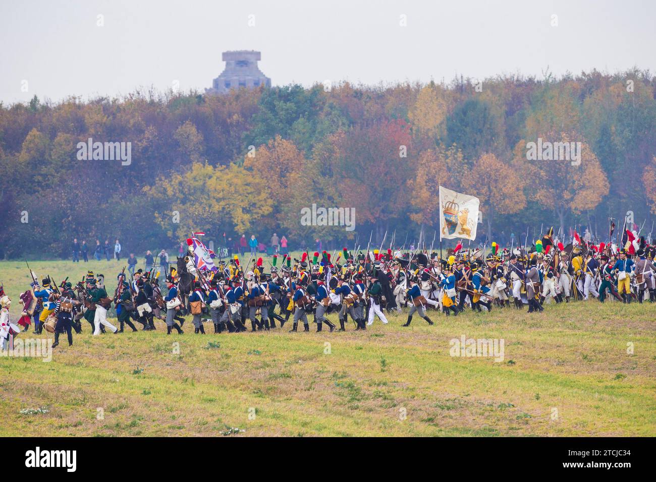 Re-enactment of the Battle of the Nations Stock Photo - Alamy