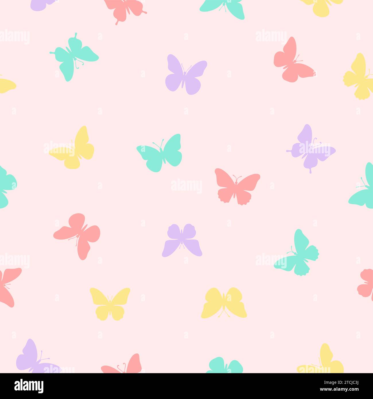 Butterfly silhouette seamless pattern background design template ...