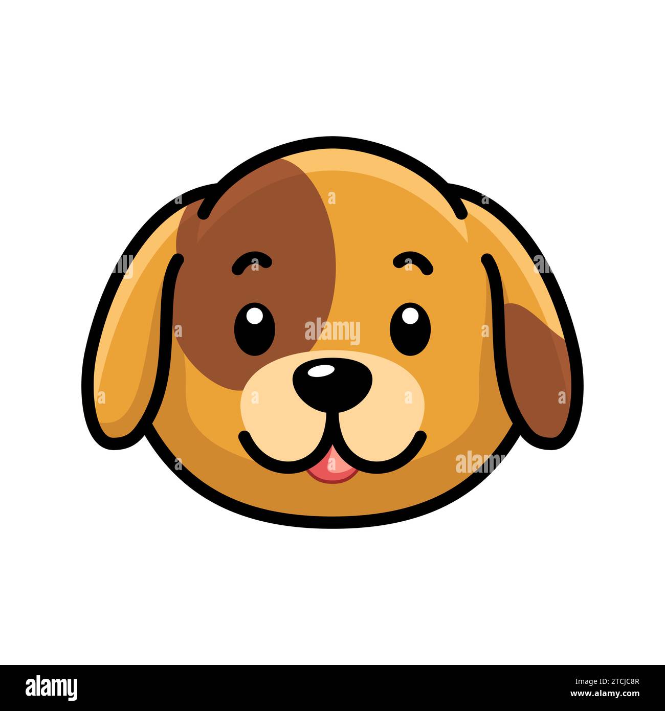 Cute face dog icon. Funny puppy head logo line icon. Pet vector ...