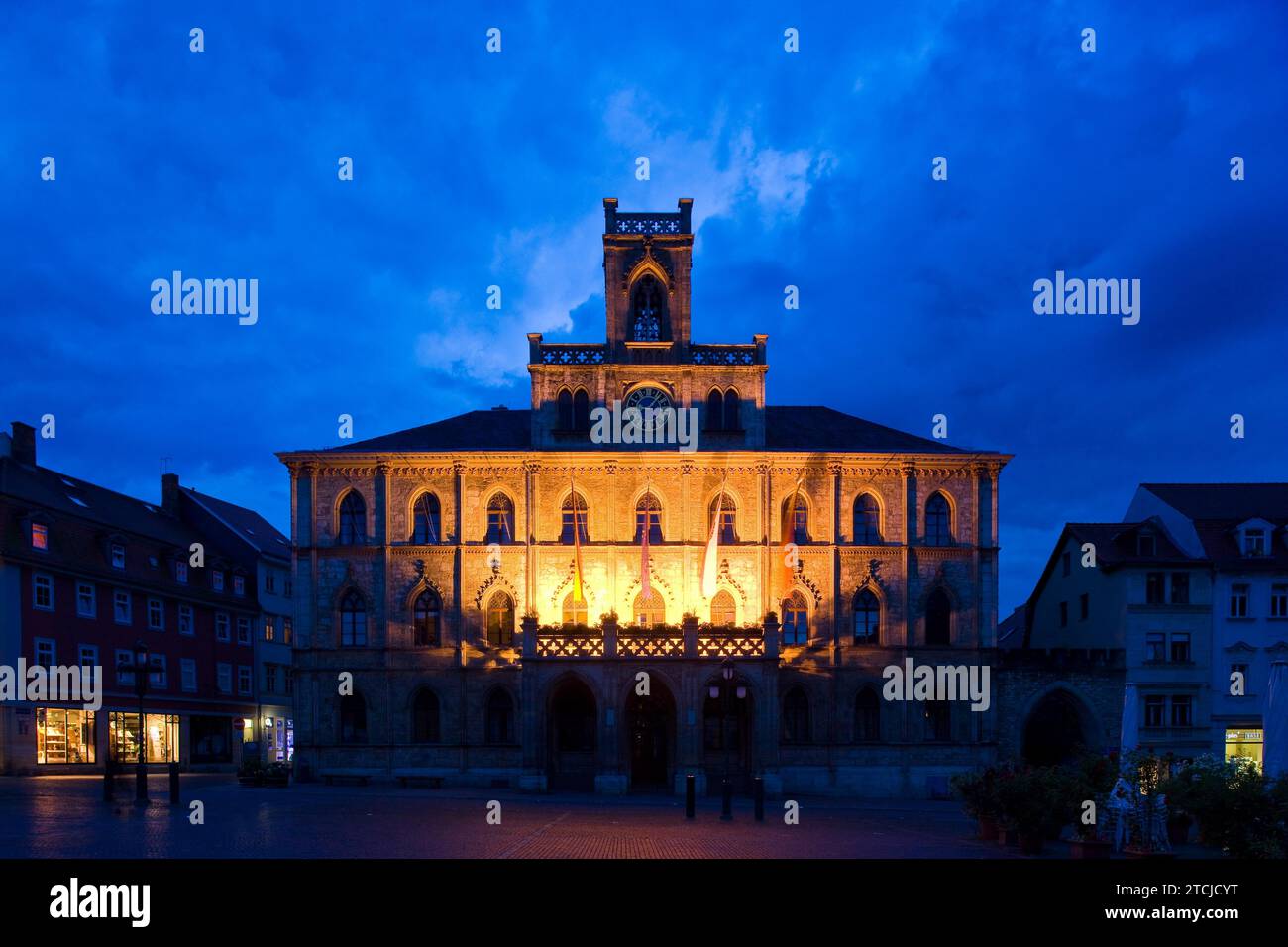 Weimar's town hall is located in the centre of Weimar on the west side ...