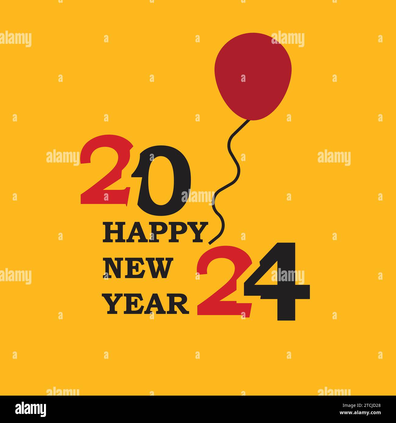 Decorative 2024 new year Stock Vector Images - Alamy
