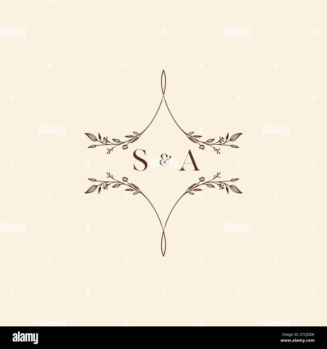 SA wedding initial logo letters in high quality professional design ...