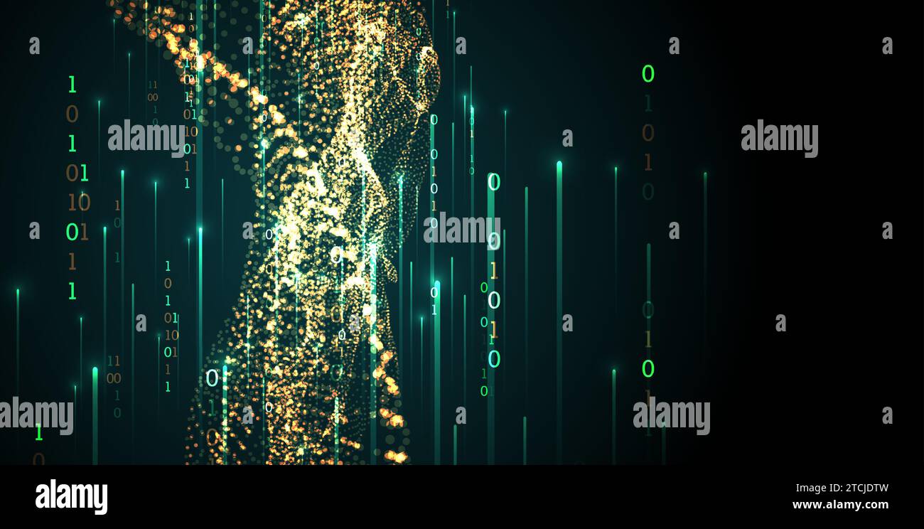 Information data technology background. Hand drawn vector Stock Vector ...