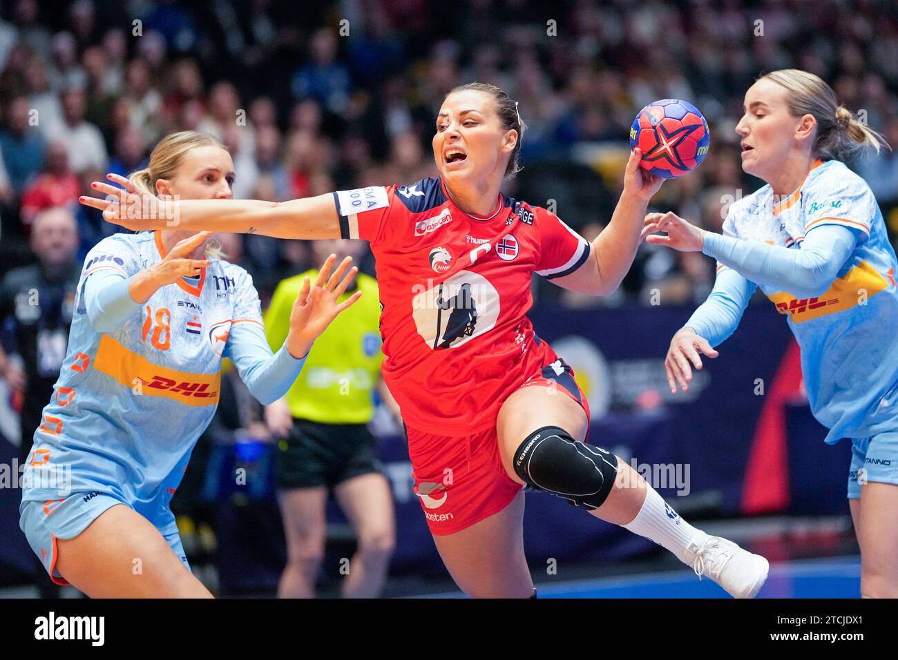 Trondheim 20231212.Norway's Nora Mørk during the quarter-final in the ...
