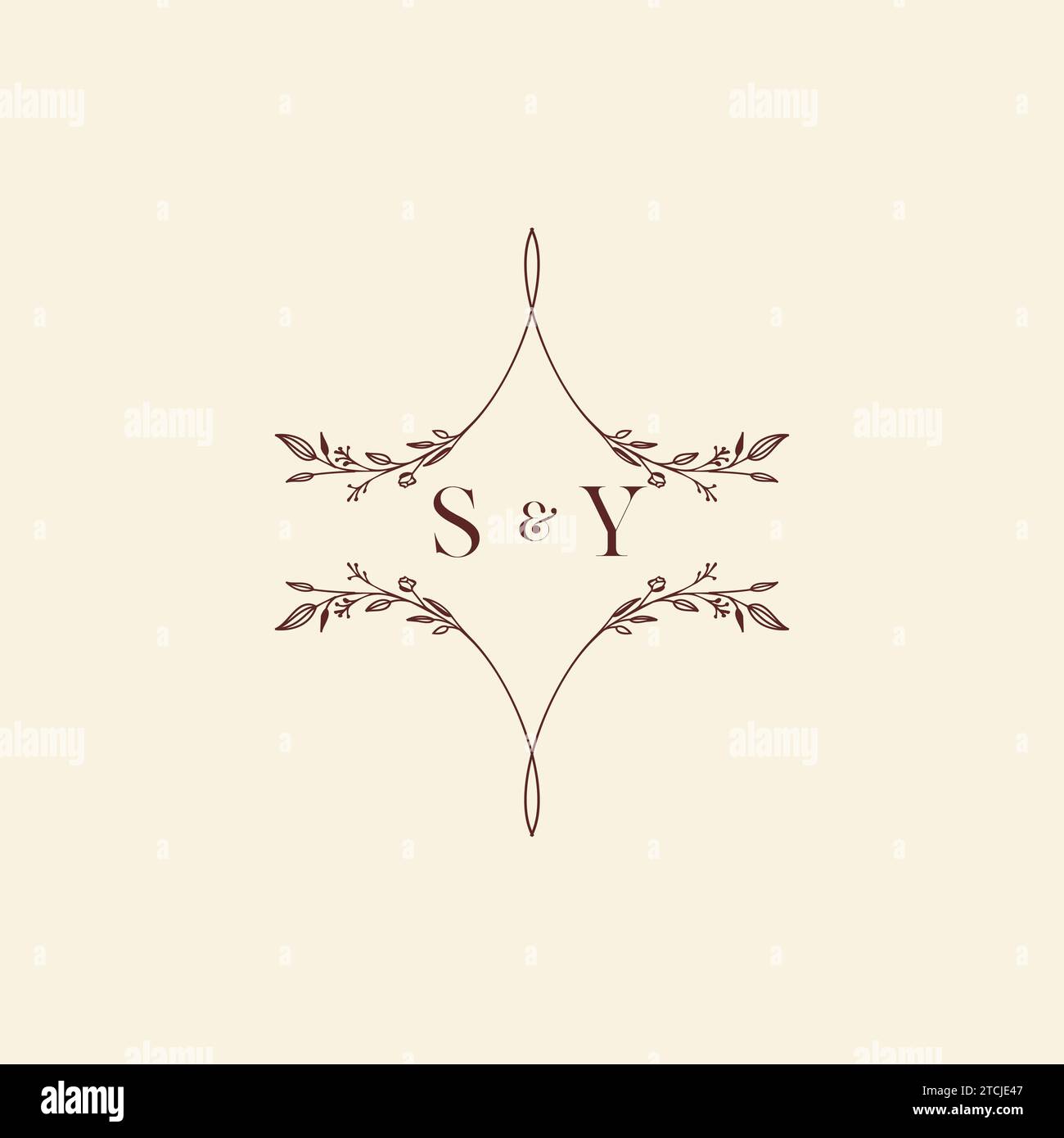 SY wedding initial logo letters in high quality professional design ...