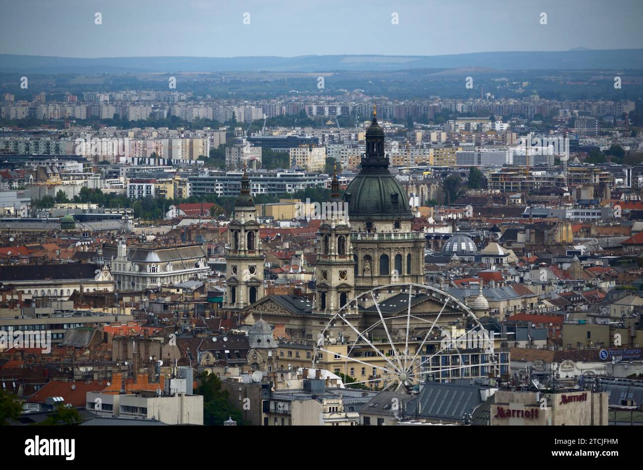 St. Stephen's Basilica view from Gellért Hill, Budapest, Hungary ...