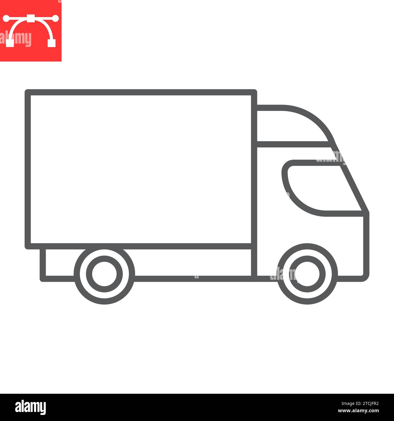 Truck line icon, transportation and vehicle, lorry vector icon, vector ...