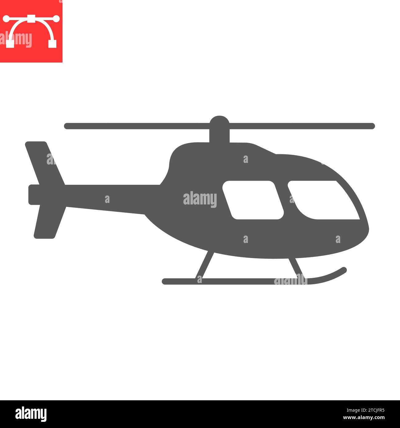 Helicopter glyph icon, transportation and aviation, helicopter vector ...