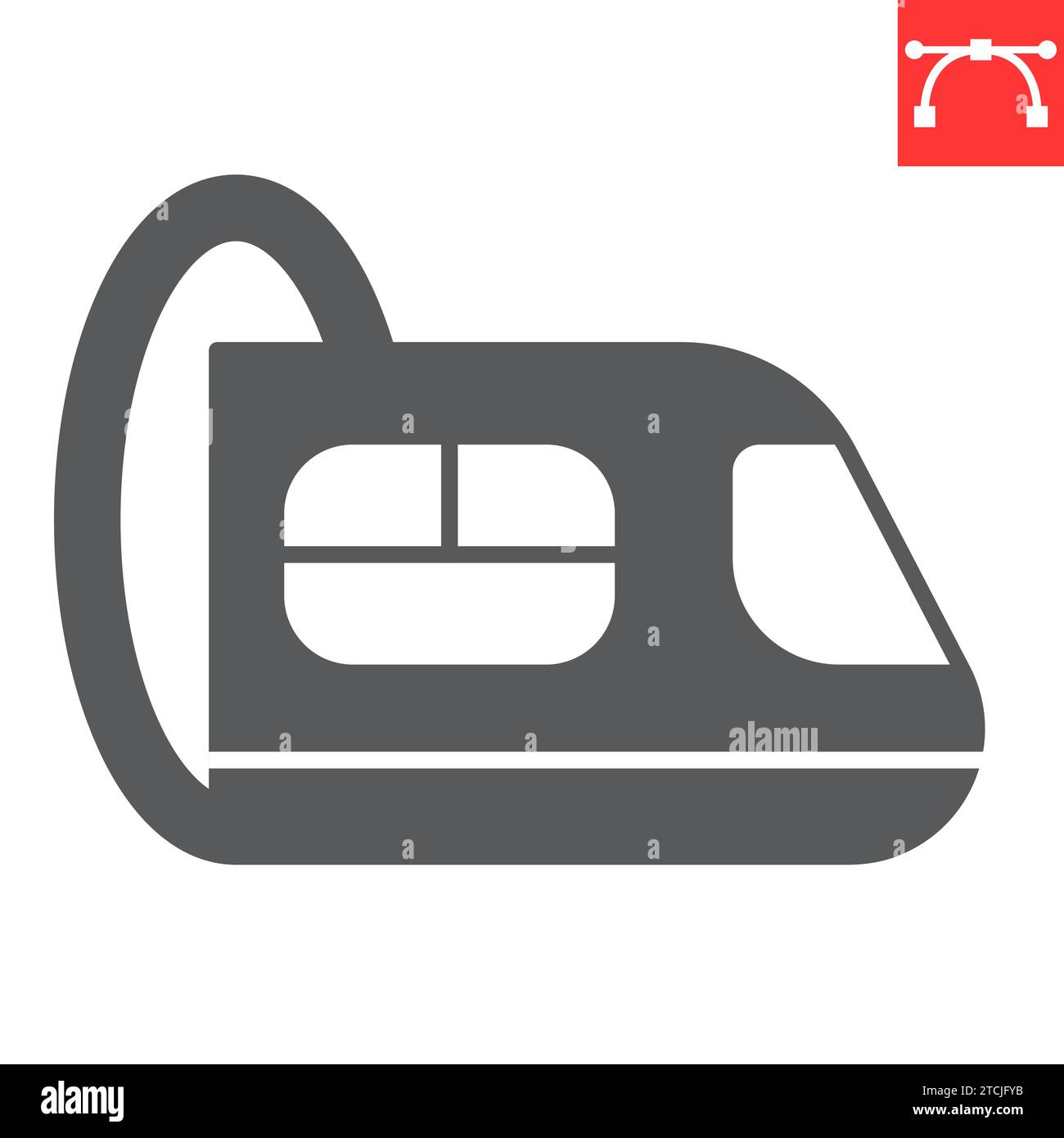 Metro subway transport vehicle glyph Stock Vector Images - Alamy