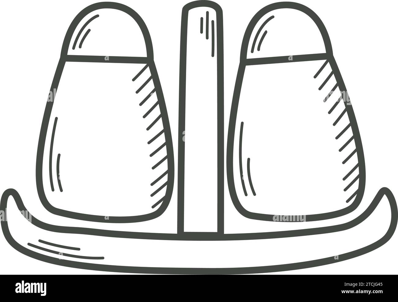 Set of salt pepper doodle sketch style. Simple ink line spice. Hand ...
