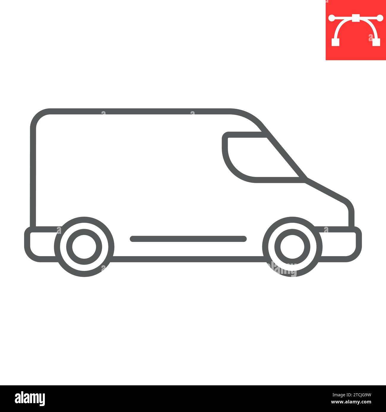 Van line icon, transportation and vehicle, van vector icon, vector ...