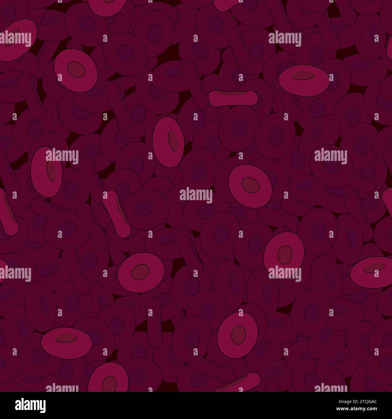Vector flat blood cell seamless pattern illustration. Streaming ...
