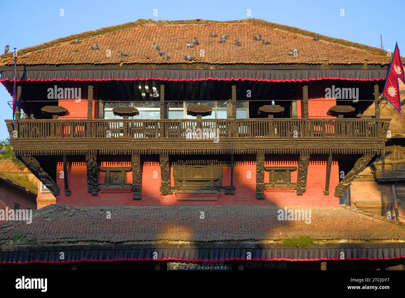 Nepal, Bhaktapur, Taumadhi Tol, Cafe Harati Stock Photo - Alamy