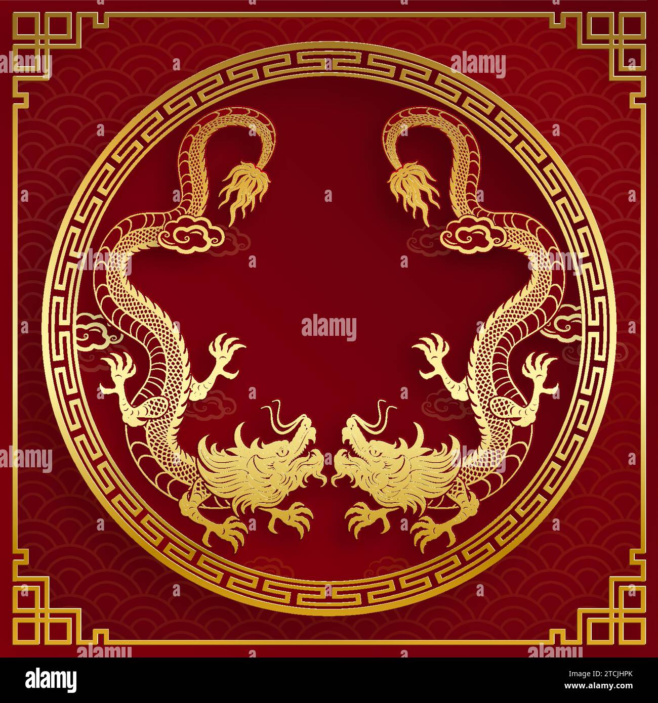 Traditional gold Chinese Dragon design for Chinese new year and all ...