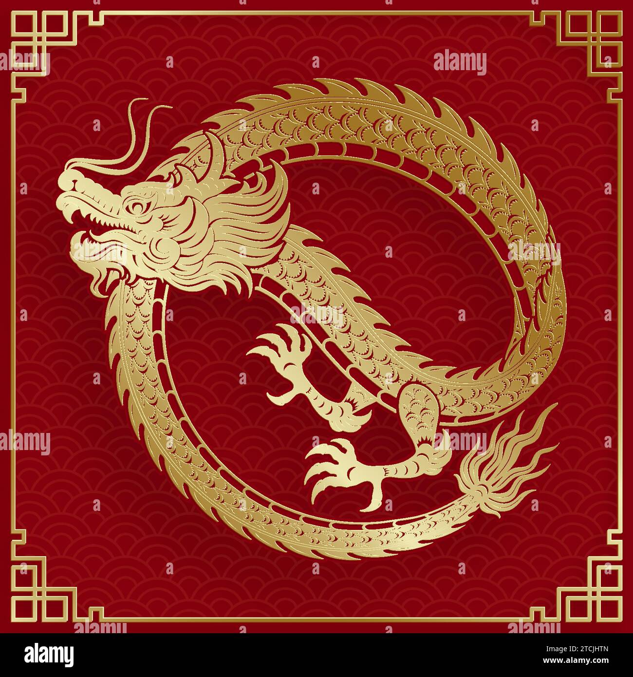 Traditional gold Chinese Dragon design for Chinese new year and all ...