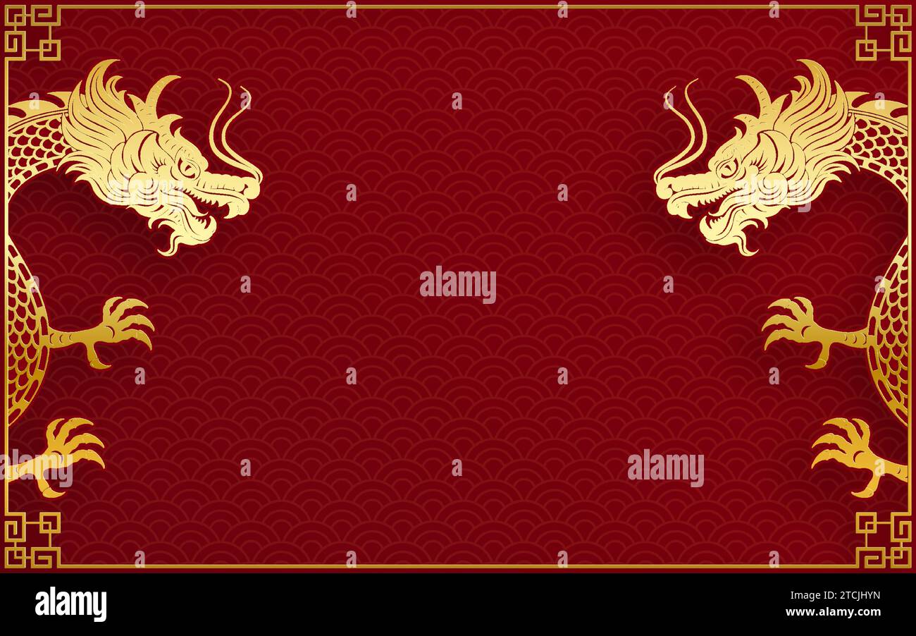 Traditional gold Chinese Dragon design for Chinese new year and all ...