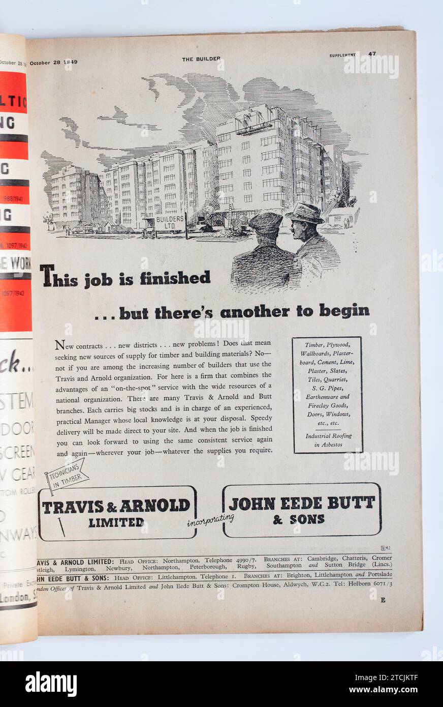 Advertising from a copy of 1940s The Builder Magazine ; Travis Arnold ...