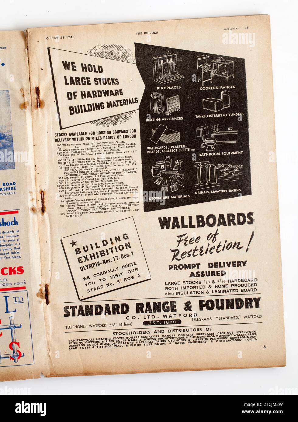 Advertising from a copy of 1940s The Builder Magazine - Standard Range ...