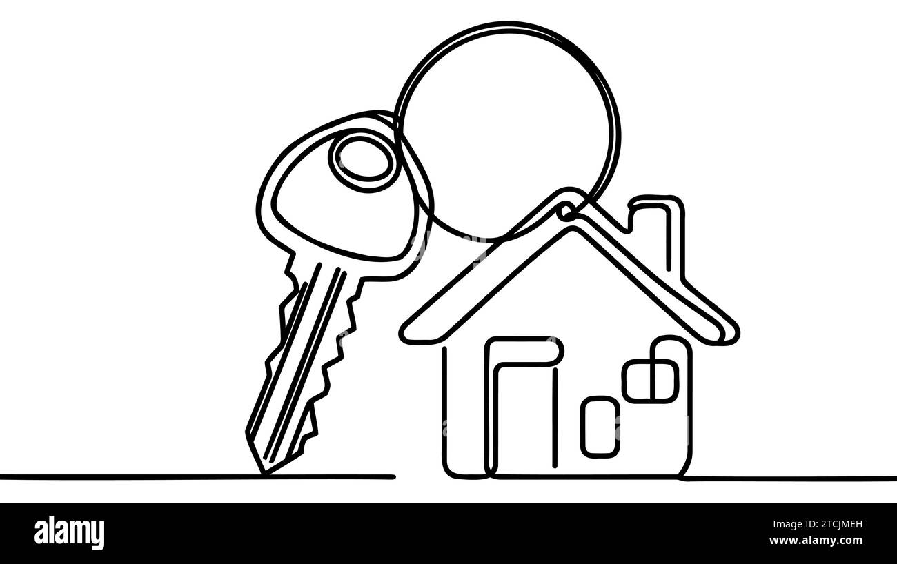 One line art drawing Black and White Stock Photos & Images - Alamy