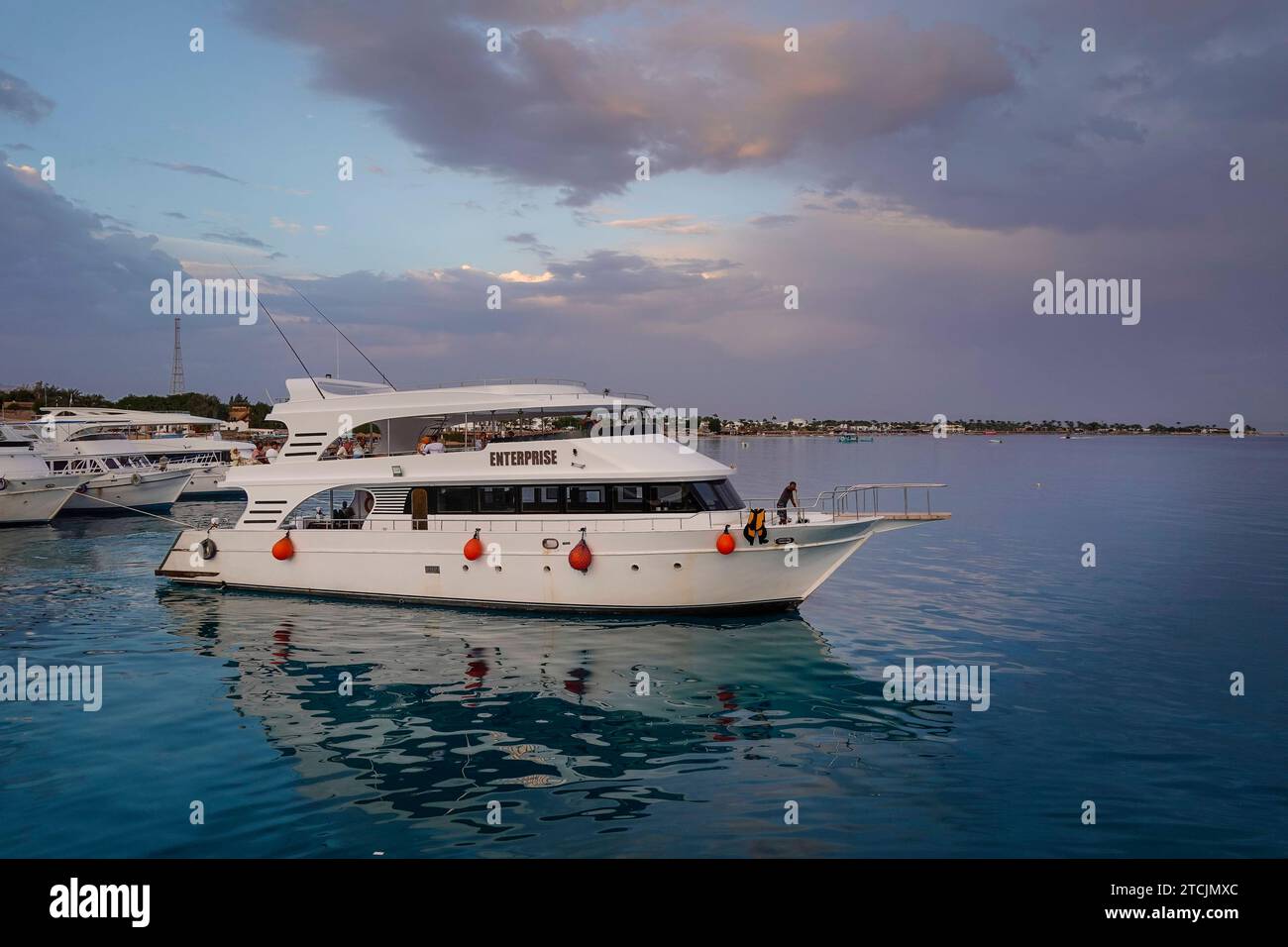 Tauchboote, Marina, Dahab, Golf von Akaba, Rotes Meer, Sinai, Ägypten ...