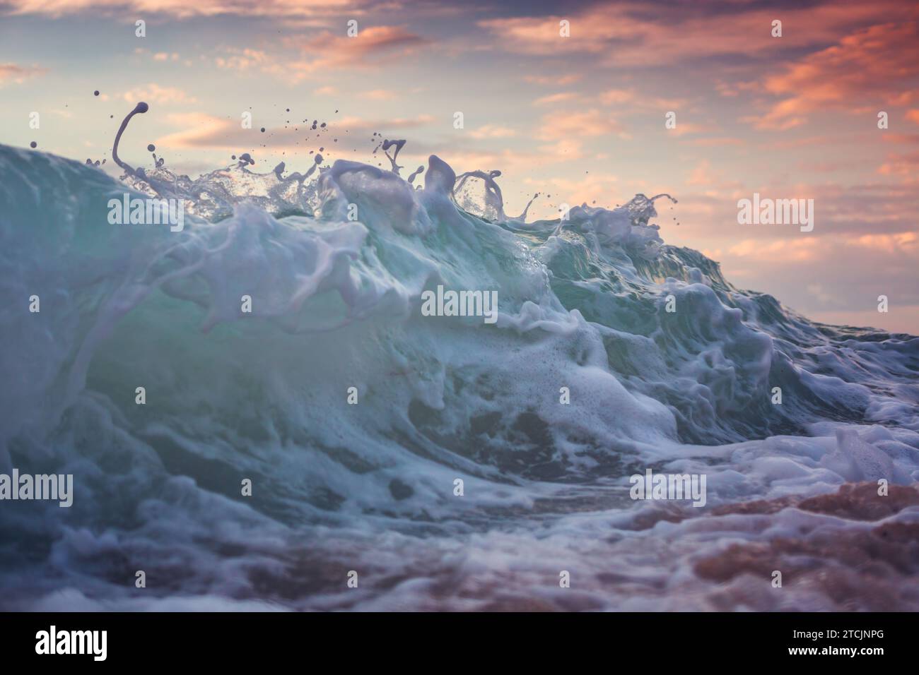 Beautiful beach sunset rolling waves hi-res stock photography and ...