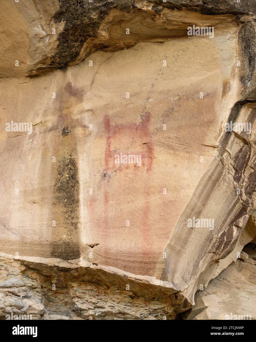 Pre-Hispanic pictographs at the Kokopelli Interpretive Site in the ...